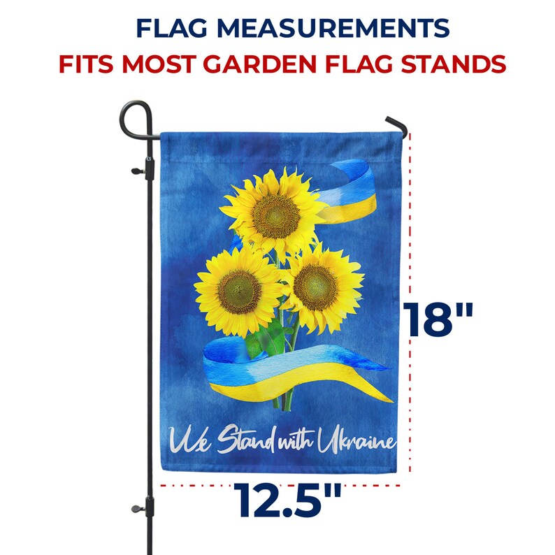 Support Ukraine Sunflower Garden Flag We Stand With Ukraine - Etsy