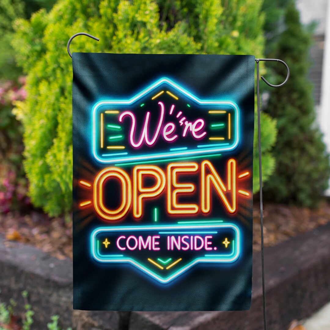 We Are Open Garden Flag, We Are Open Flag, Open Flag for Business ...