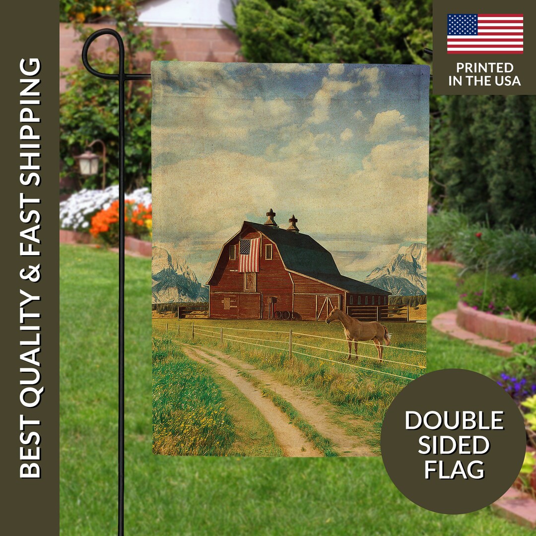 Americana Horse Garden Flag, Horse Flag, Western Garden Flag, Western ...