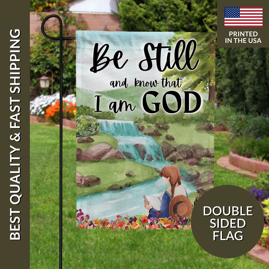 Bible Verse Garden Flag, Floral Faith Flag, Bible Scripture Garden Flag ...