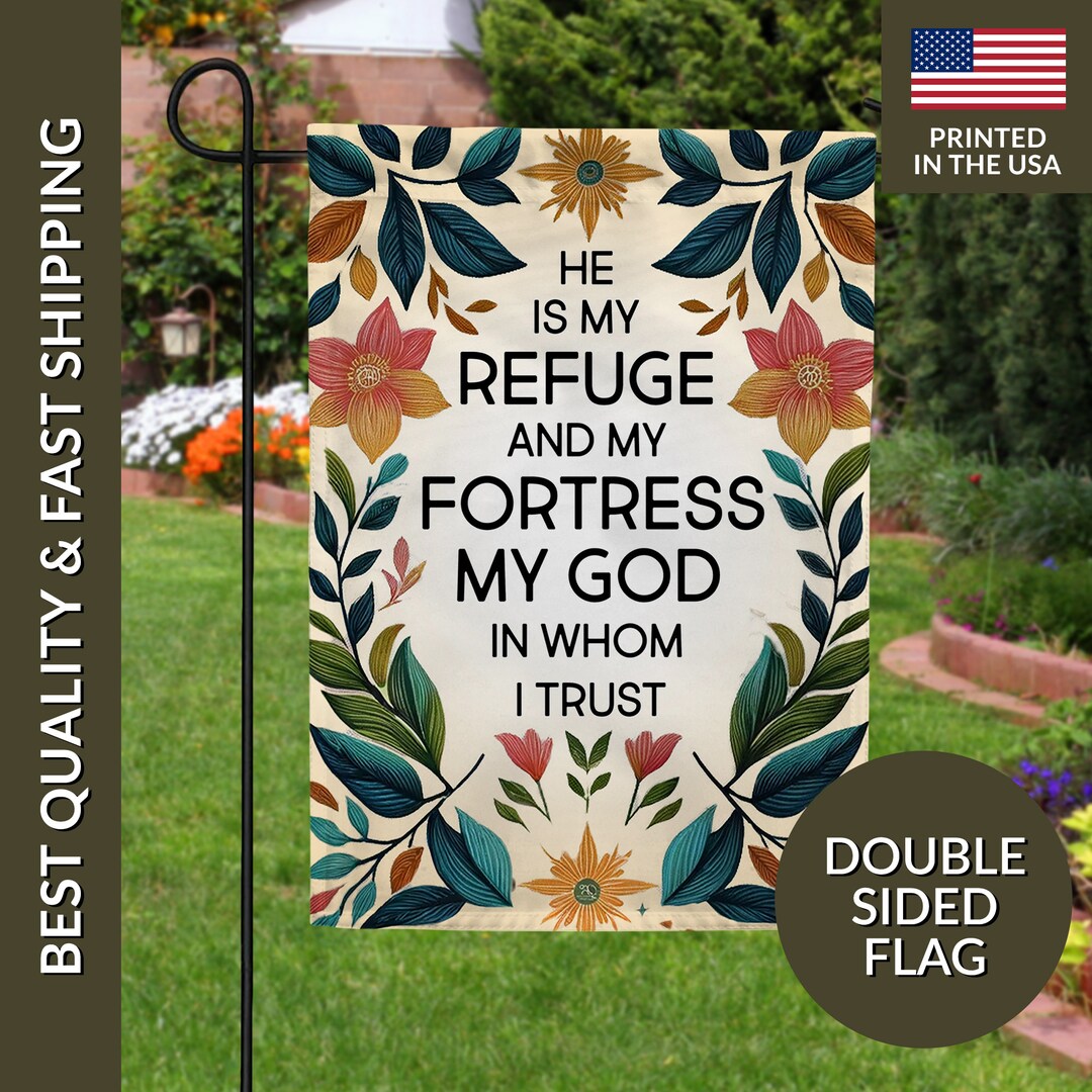 Bible Verse Garden Flag, Floral Faith Flag, Bible Scripture Garden Flag ...
