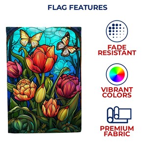 Hello Spring Tulips Garden Flag, Spring Garden Flag, Spring Flag ...