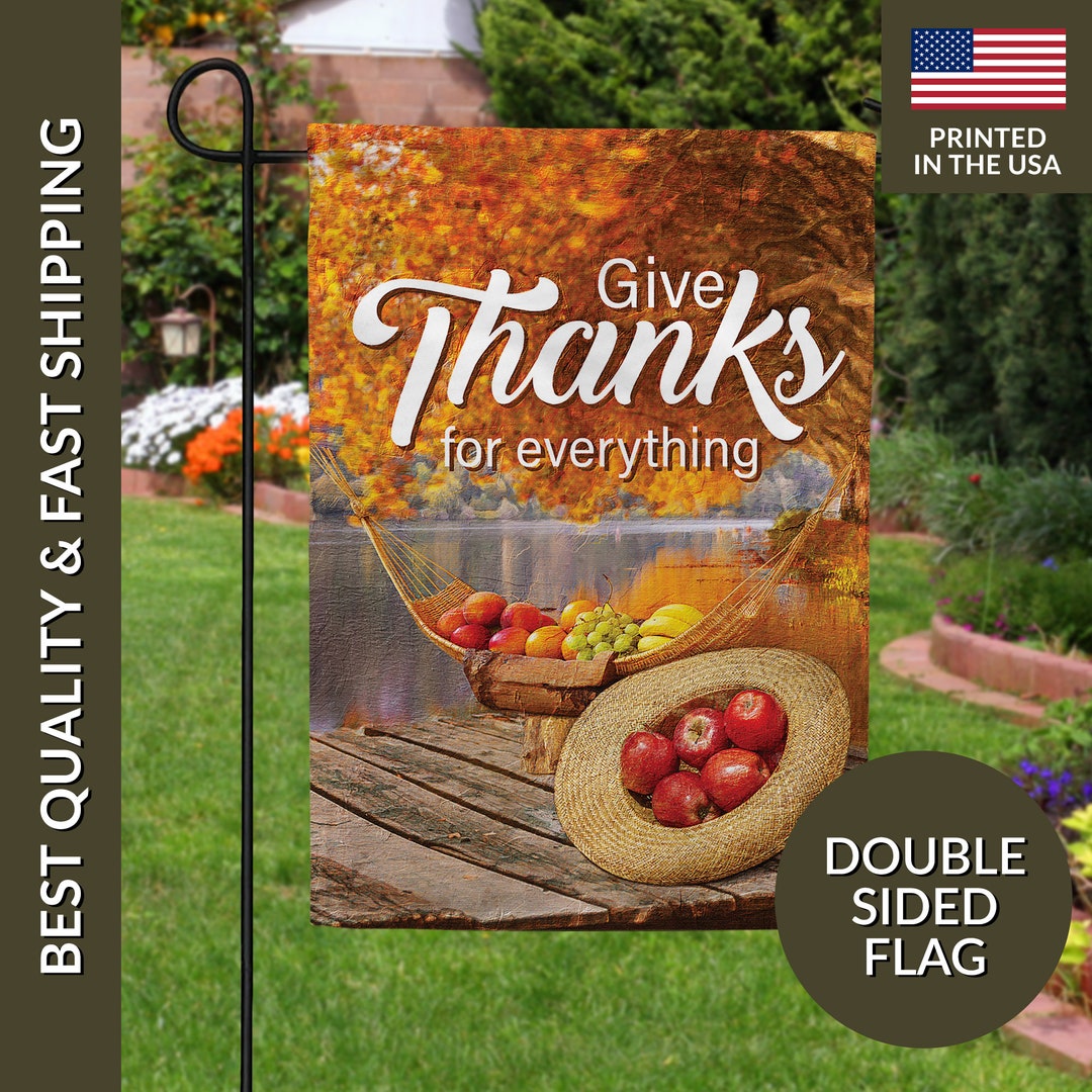 Give Thanks for Everything Double Sided Garden Flag, Apples Garden Flag ...