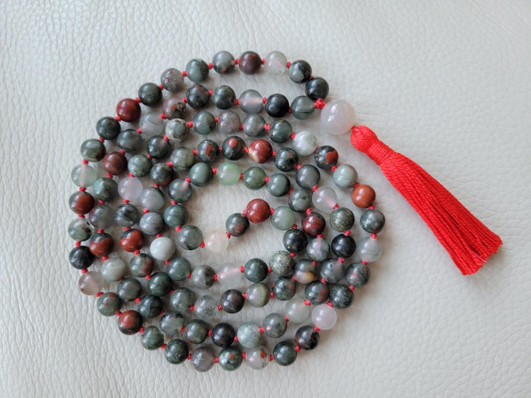 African Bloodstone Mala - Etsy
