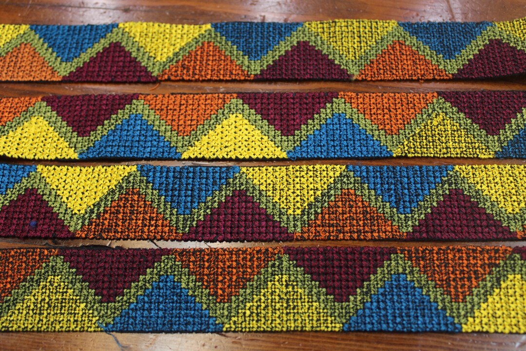 Multi Colored Crochet Embroidered Trim - Etsy