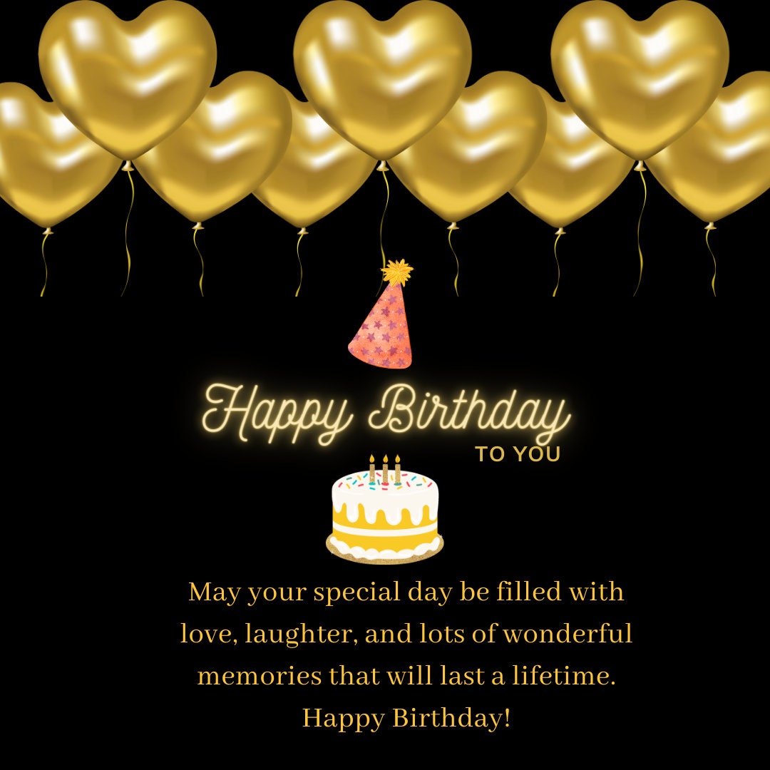 Happy Birthday Wish Digital PDF - Etsy