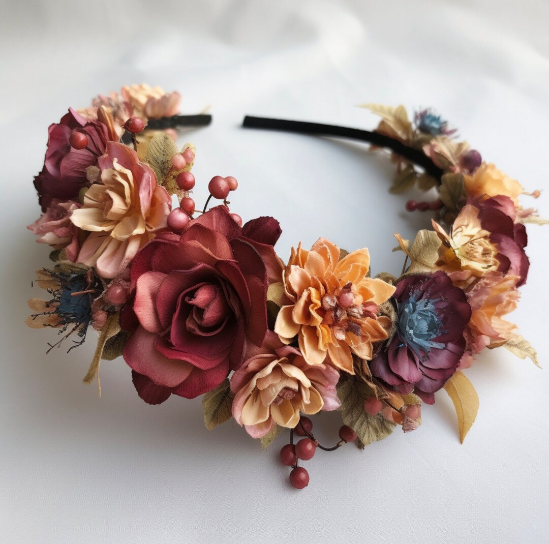 Wild Flower Crown Diy Flower Crown Tutorial Wedding Favor - Etsy