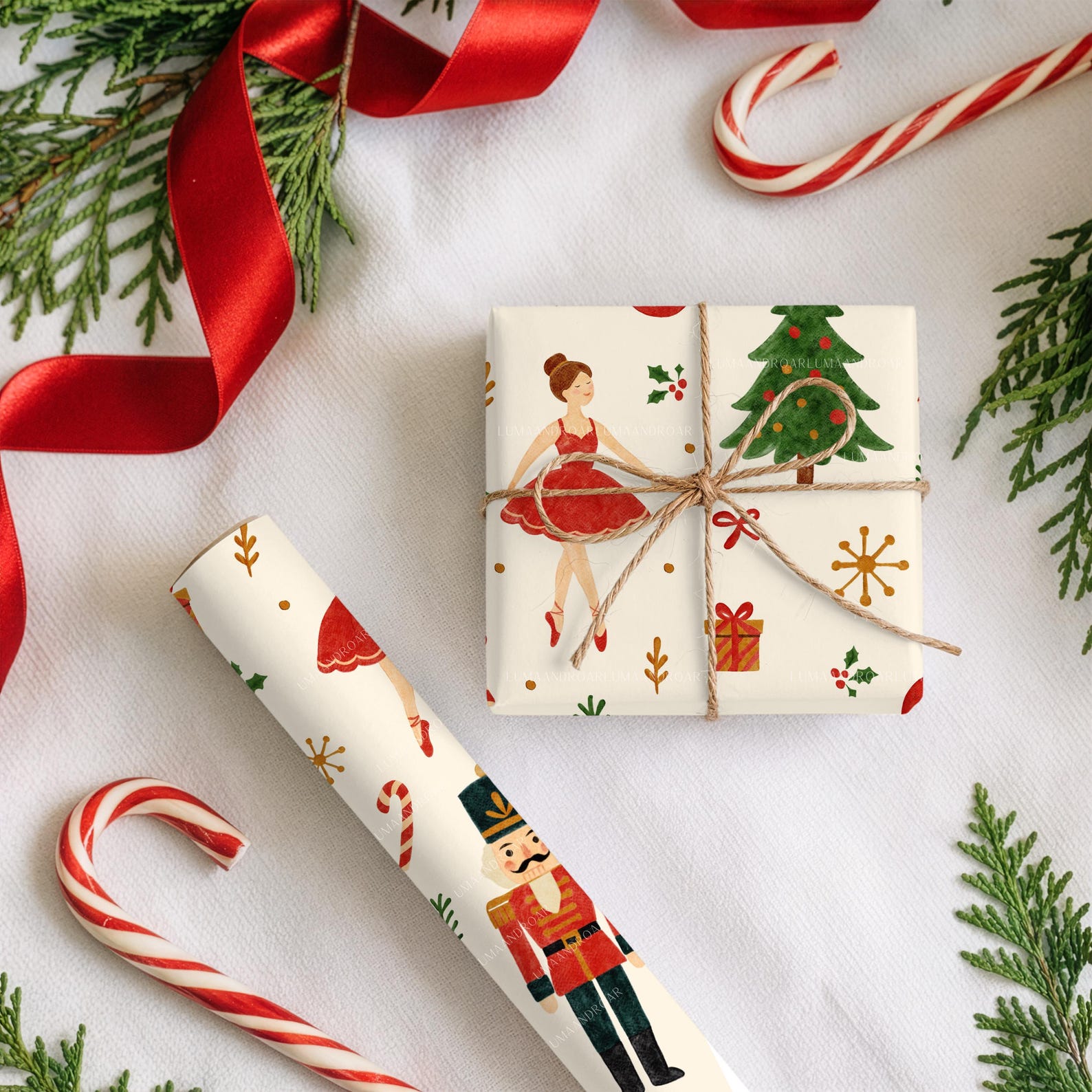 Nutcracker Ballet Seamless Pattern | Christmas Digital Paper | Holiday ...