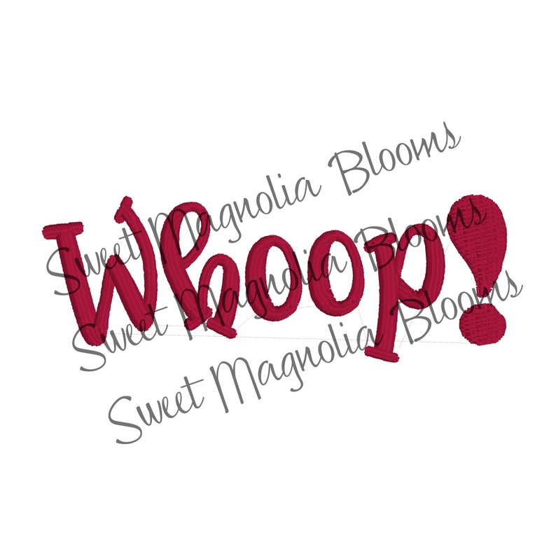 Whoop! Machine Embroidery Design Digital File - Etsy