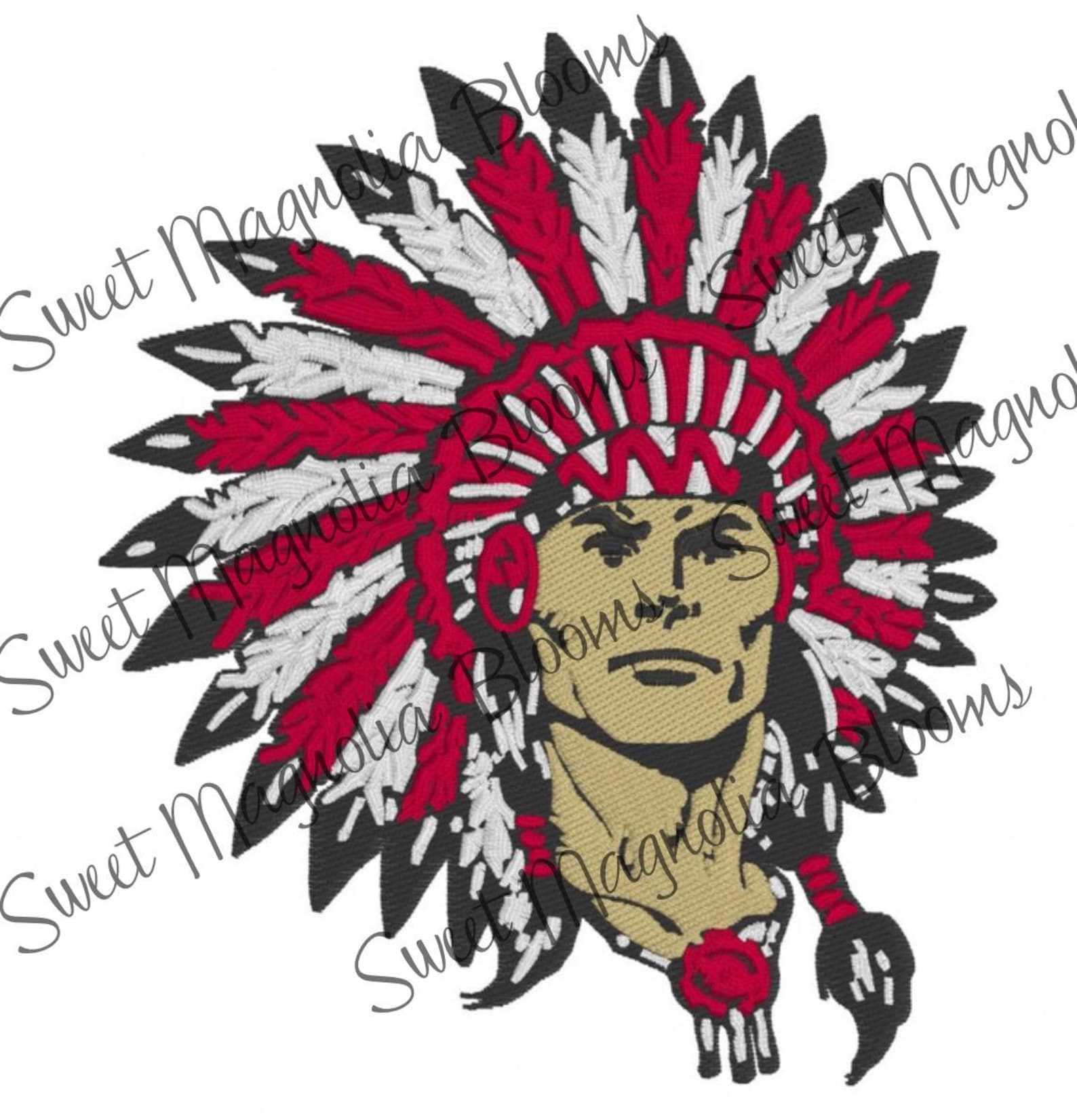 Indian Head / Native American Machine Embroidery Design - Etsy