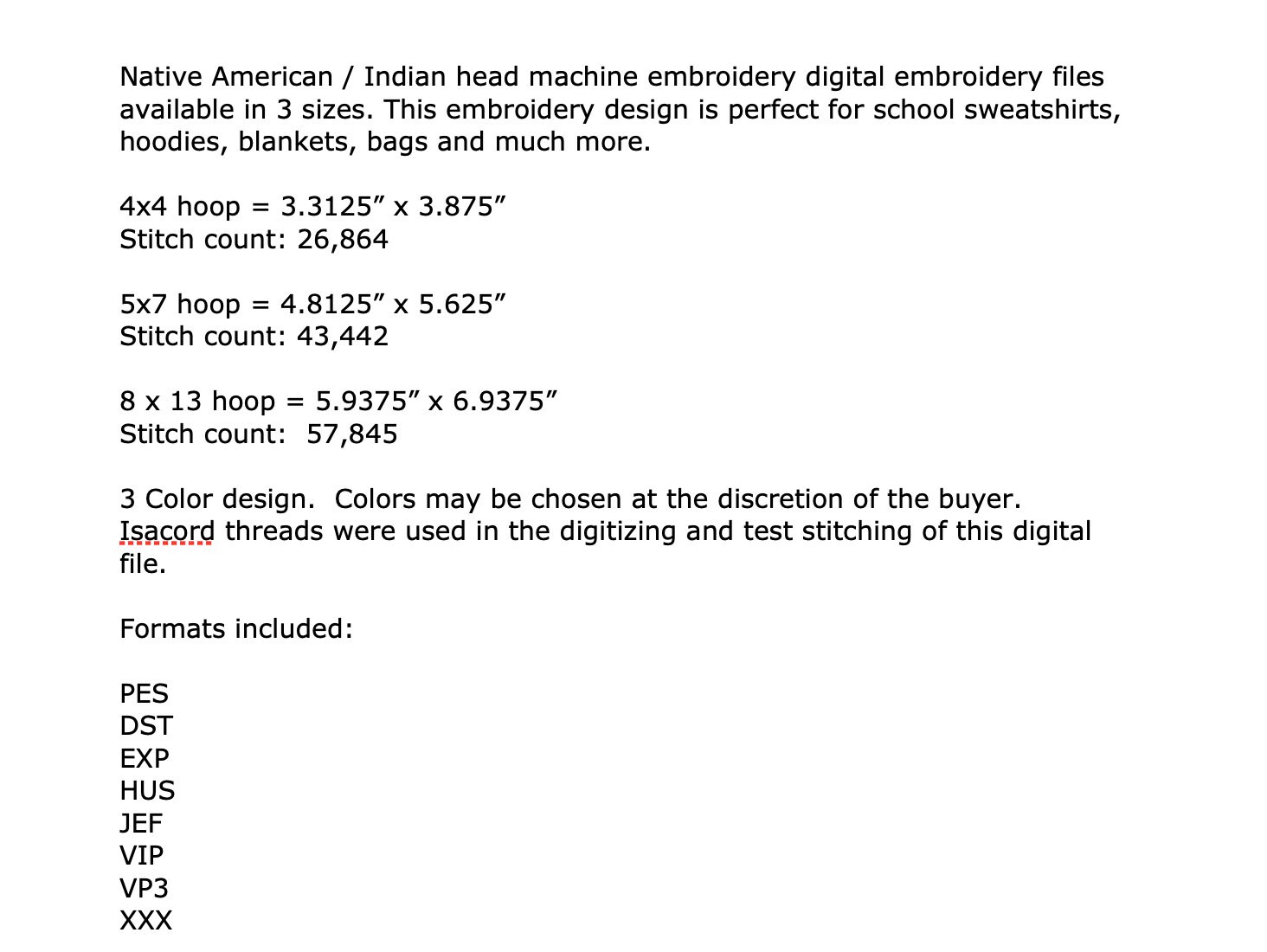 Indian Head / Native American Machine Embroidery Design - Etsy