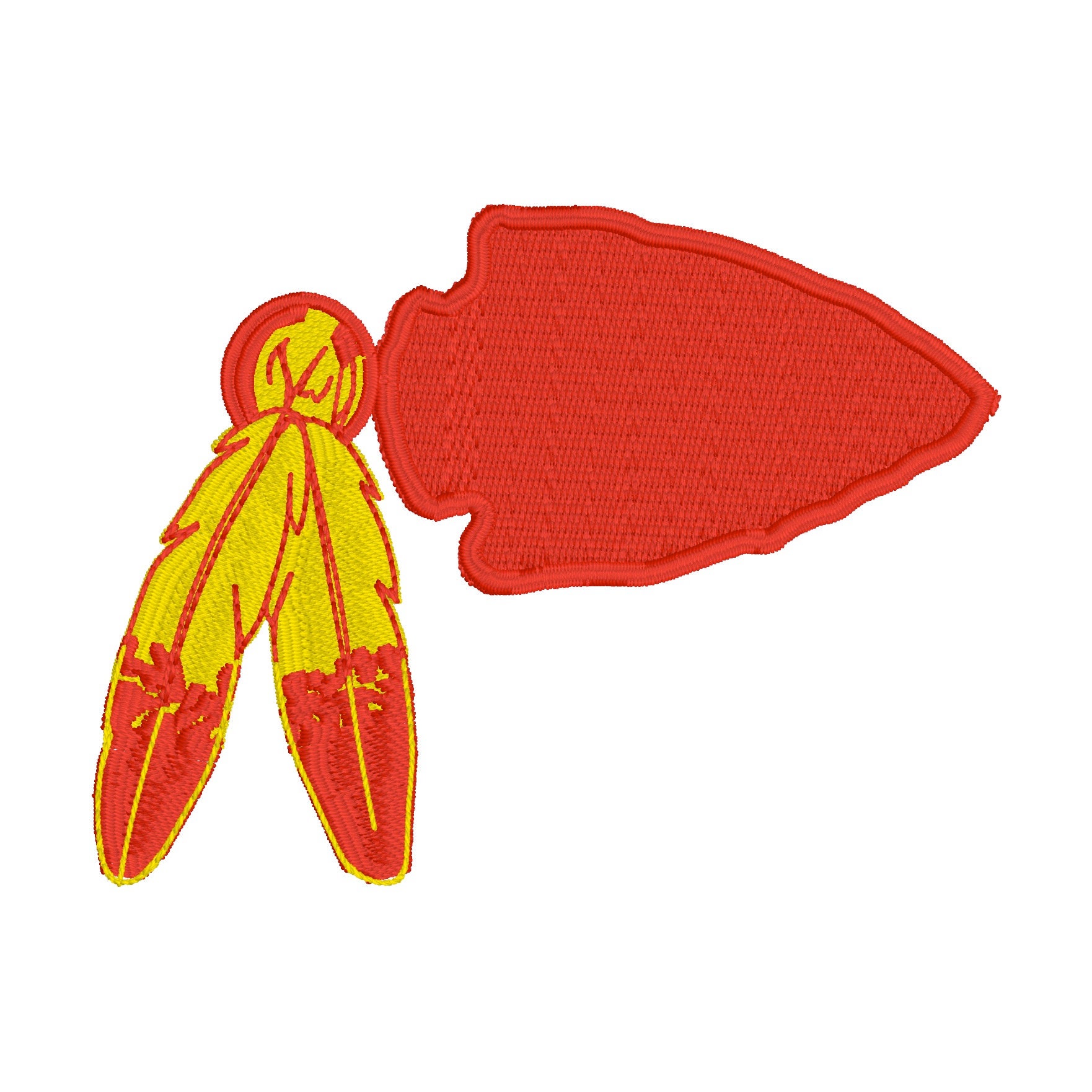 Arrowhead With Feathers Machine Embroidery Design - Etsy