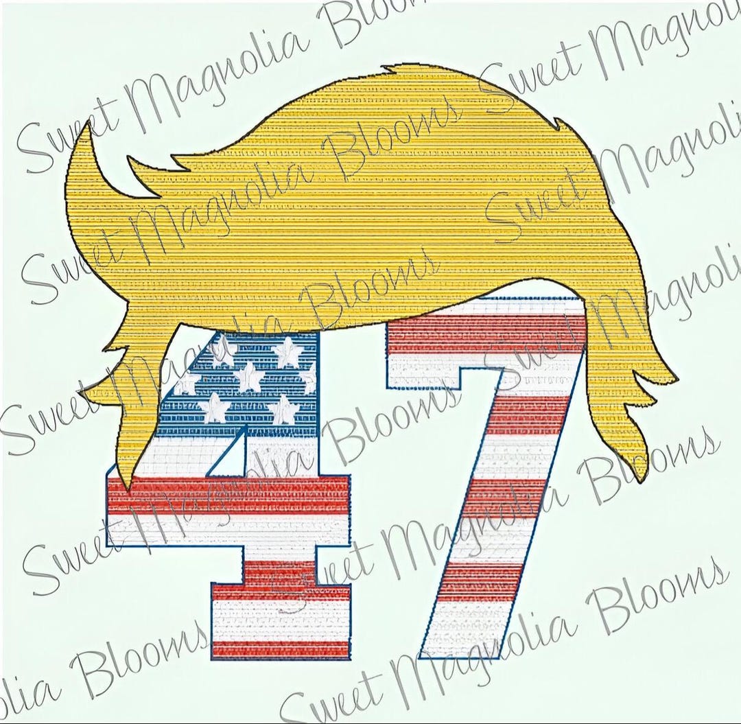 47th President Patriotic Machine Embroidery Design Digital Download ...