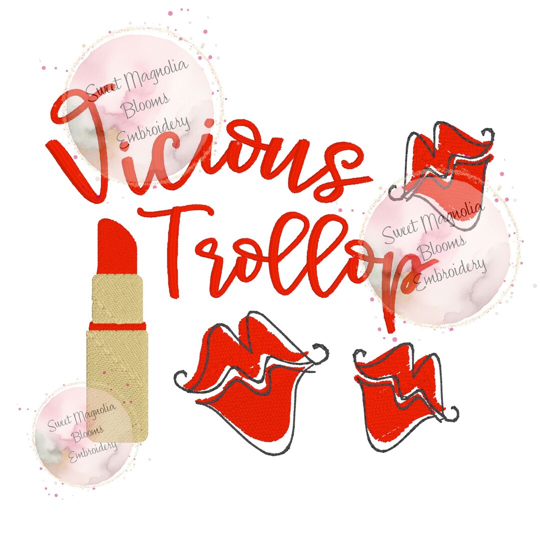 Vicious Trollop Machine Embroidery Design - Etsy