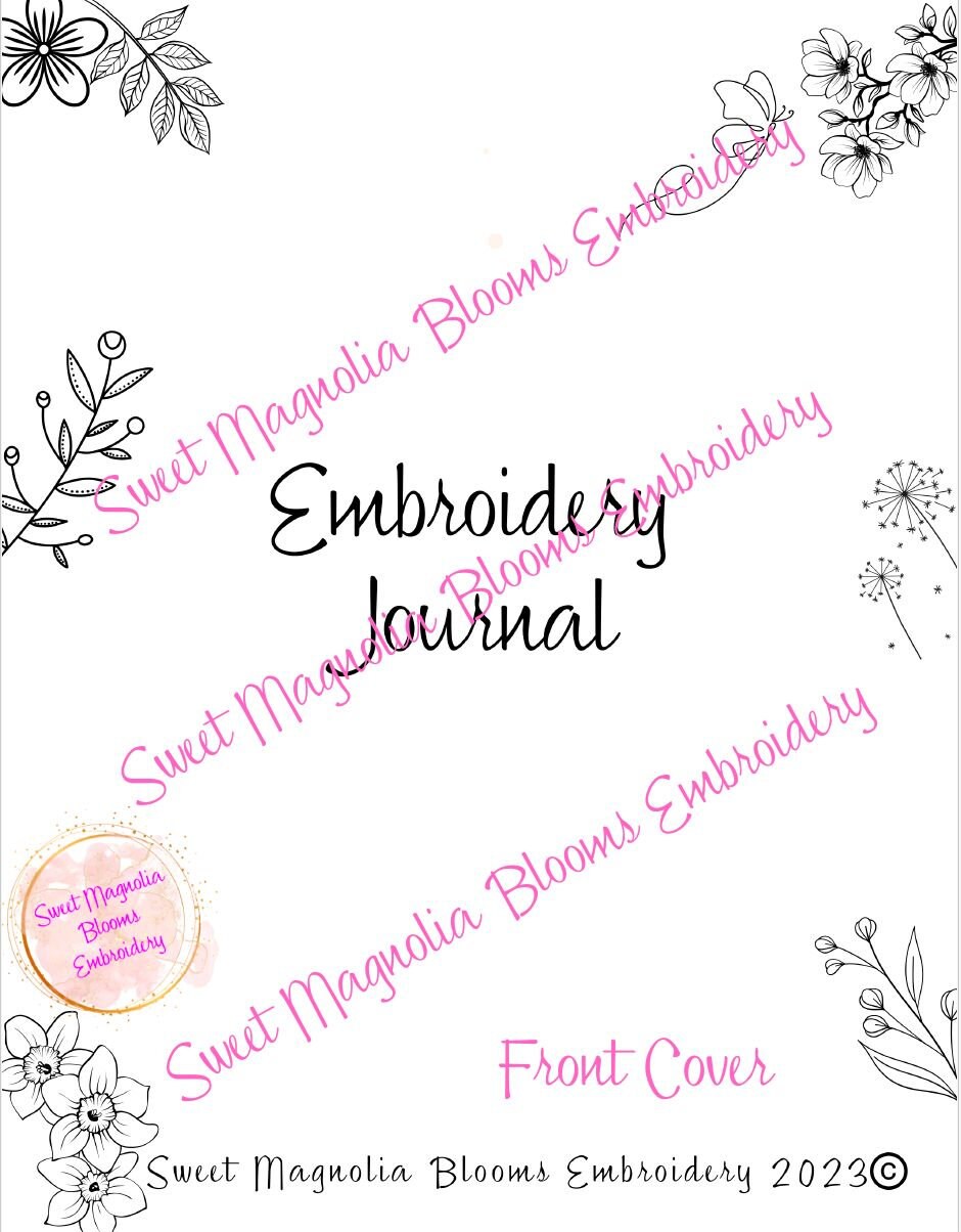 Machine Embroidery Journal - Black & White Printable Pages - Etsy