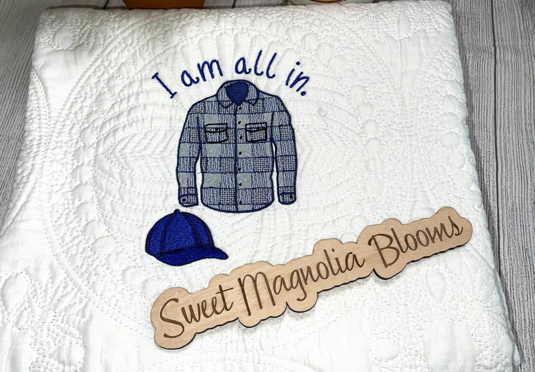 I Am All in Machine Embroidery Design - Etsy