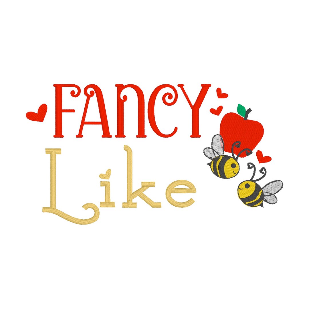 Fancy Like 2 Machine Embroidery Design - Etsy