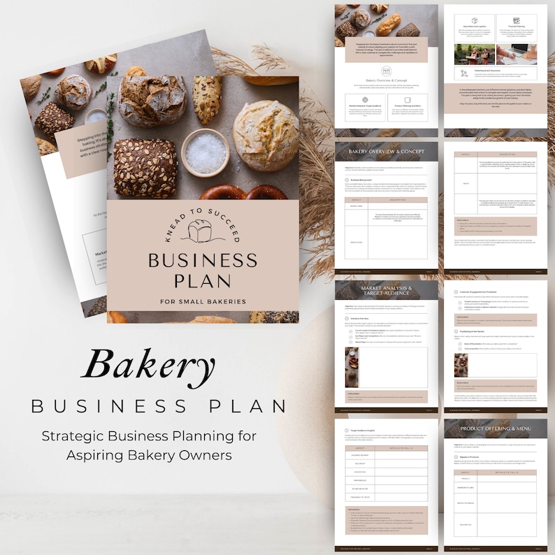 Bakery Business Plan | Bakery Planner | Business Plan Editable Canva ...