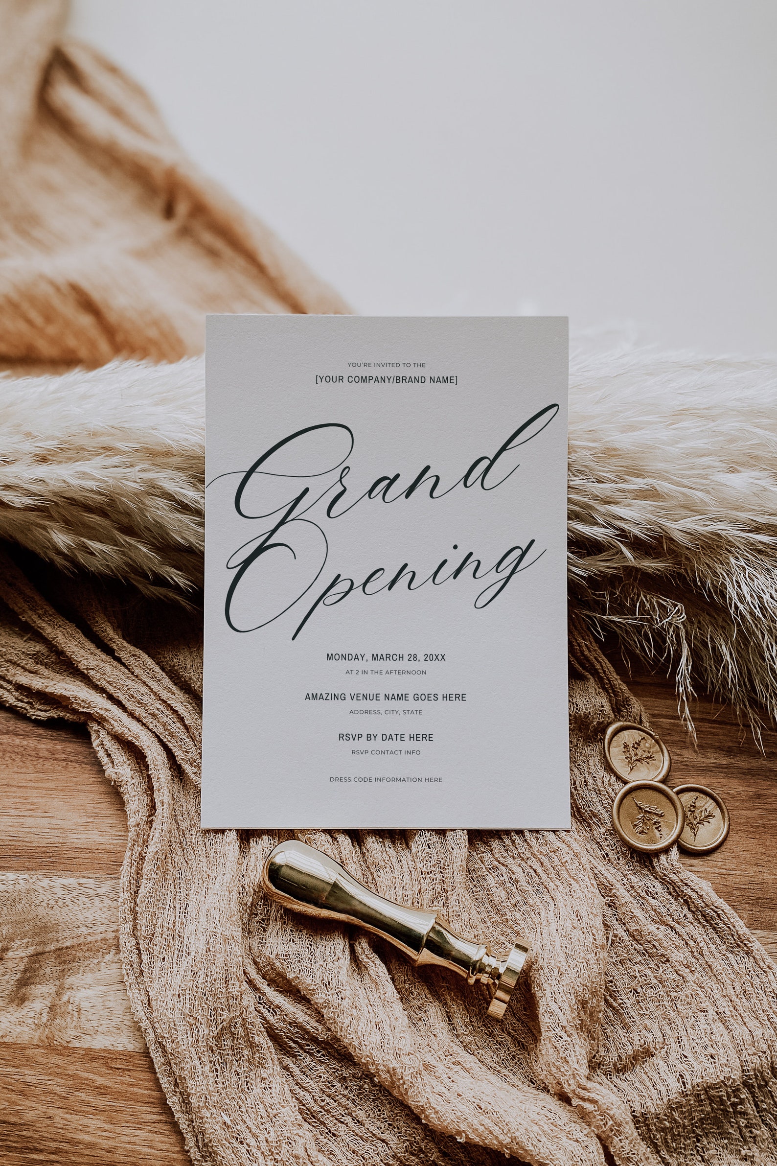 Grand Opening Invite | Modern Business Invitation Template | Grand ...