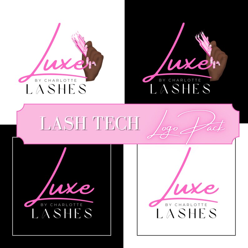 Lash Tech Logo | Pre-made Logo | DIY Canva Logo Design Template | Lash ...
