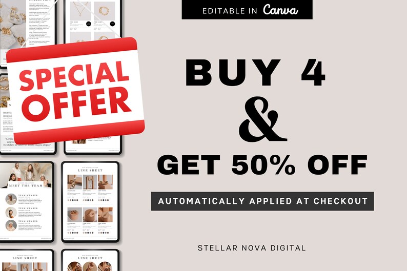 Minimal Modern Wholesale Catalog Line Sheet Product Price List Canva ...