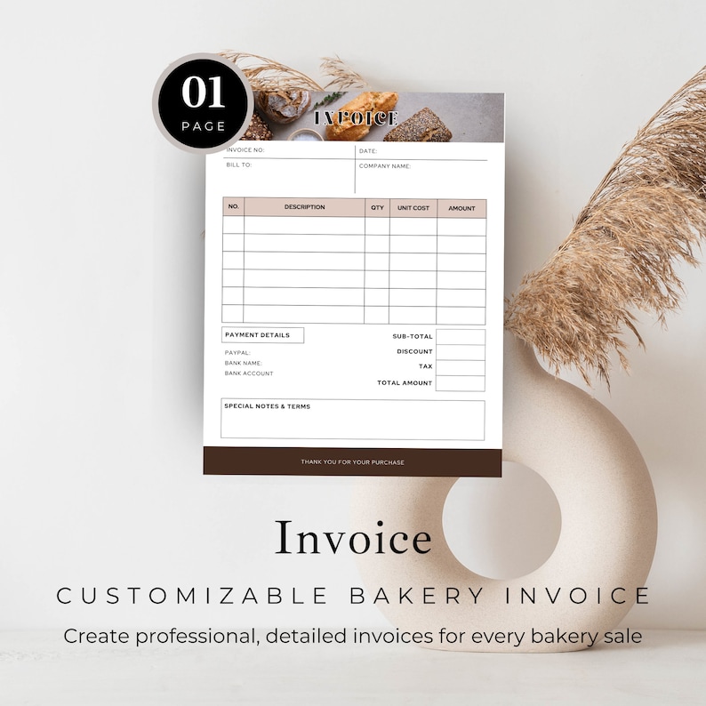 Bakery Business Forms Bundle Canva Template Canva Editable Baking ...