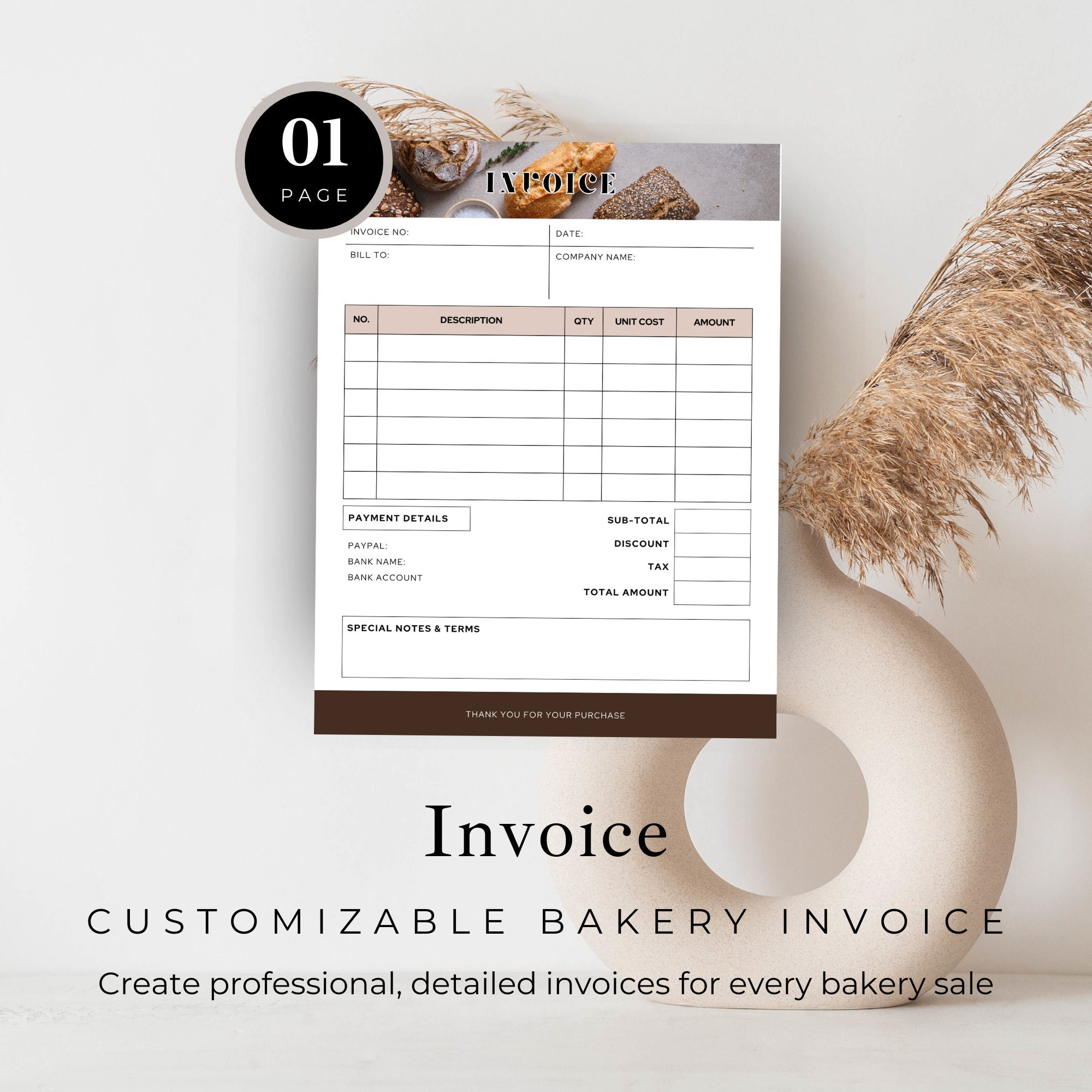 Bakery Business Forms Bundle Canva Template Canva Editable Baking ...