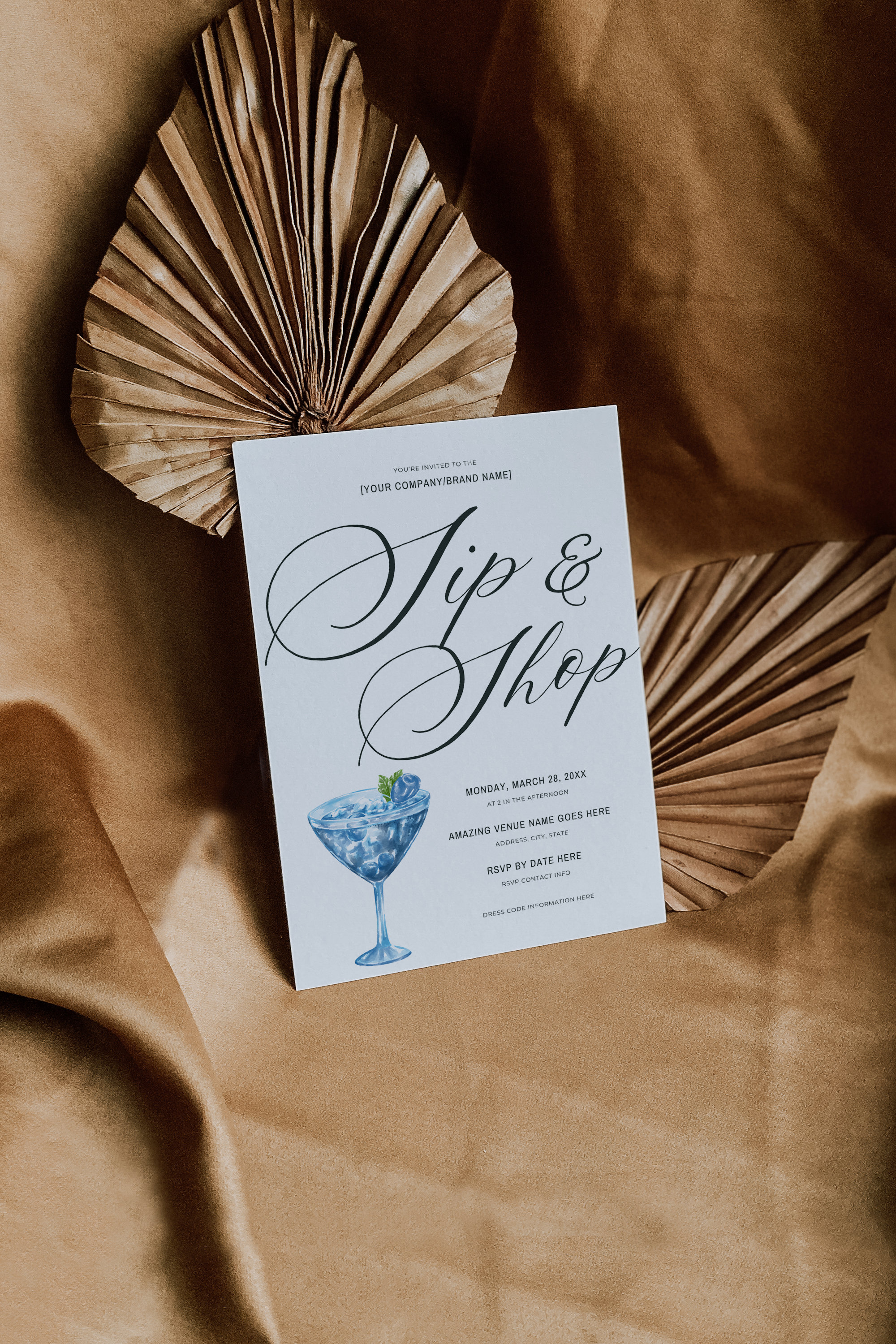 Sip and Shop Flyer | DIY Flyer Template | Shop Now Flyer | Business ...