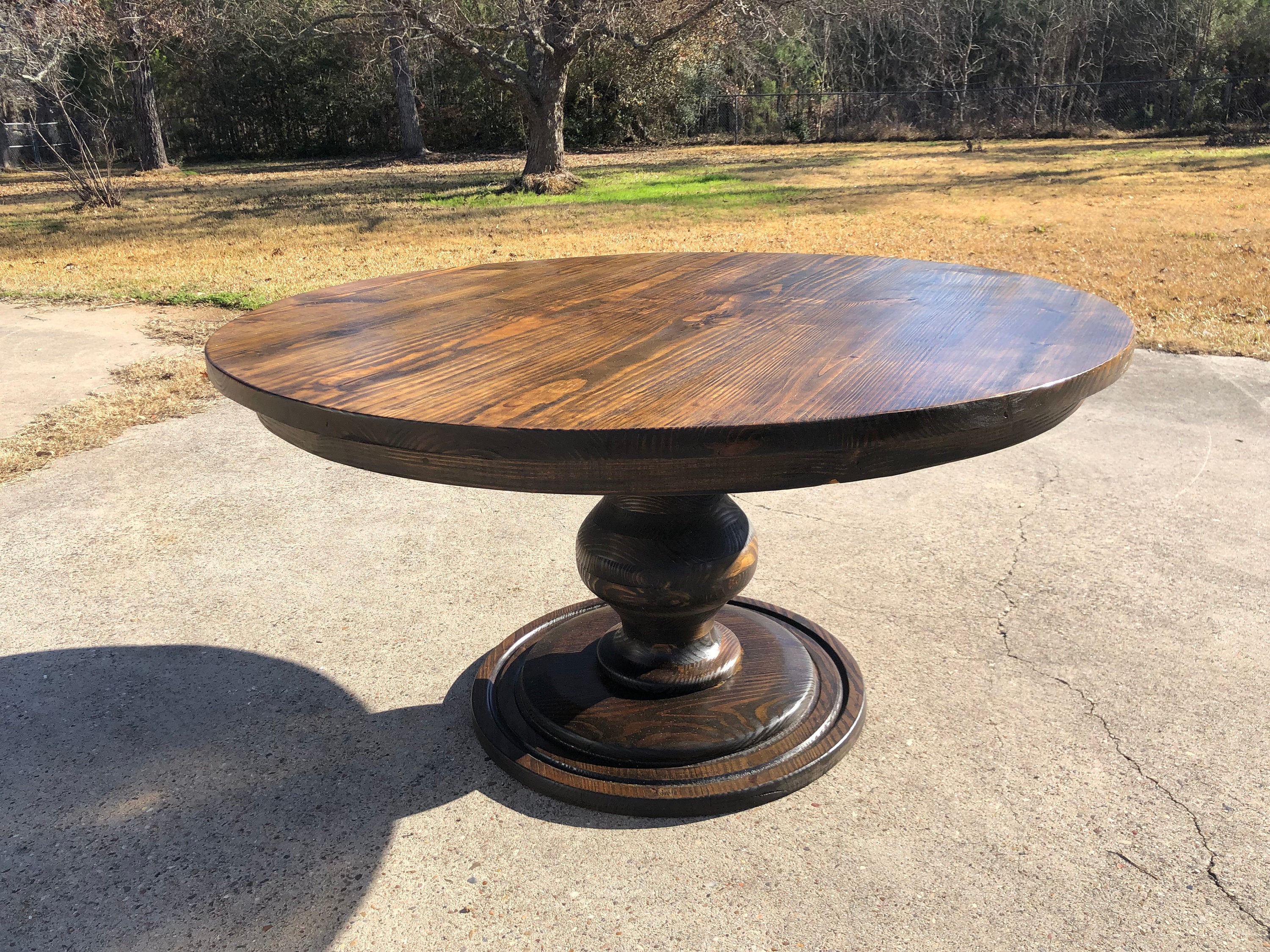 Handcrafted Solid Wood Round Table Custom Colors and Sizes - Etsy