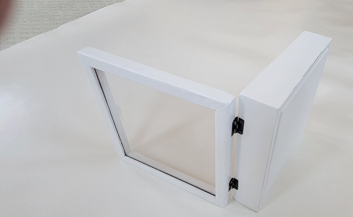 Deep Shadow Box With Frame, Large Square Display Case With Glass Lid ...