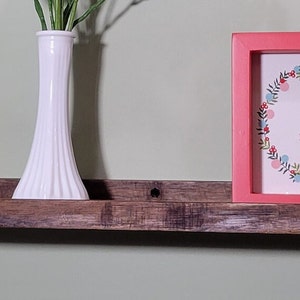 Walnut Floating Ledge, Solid Walnut Wood Ledge, SET of 2, Picture Shelf ...