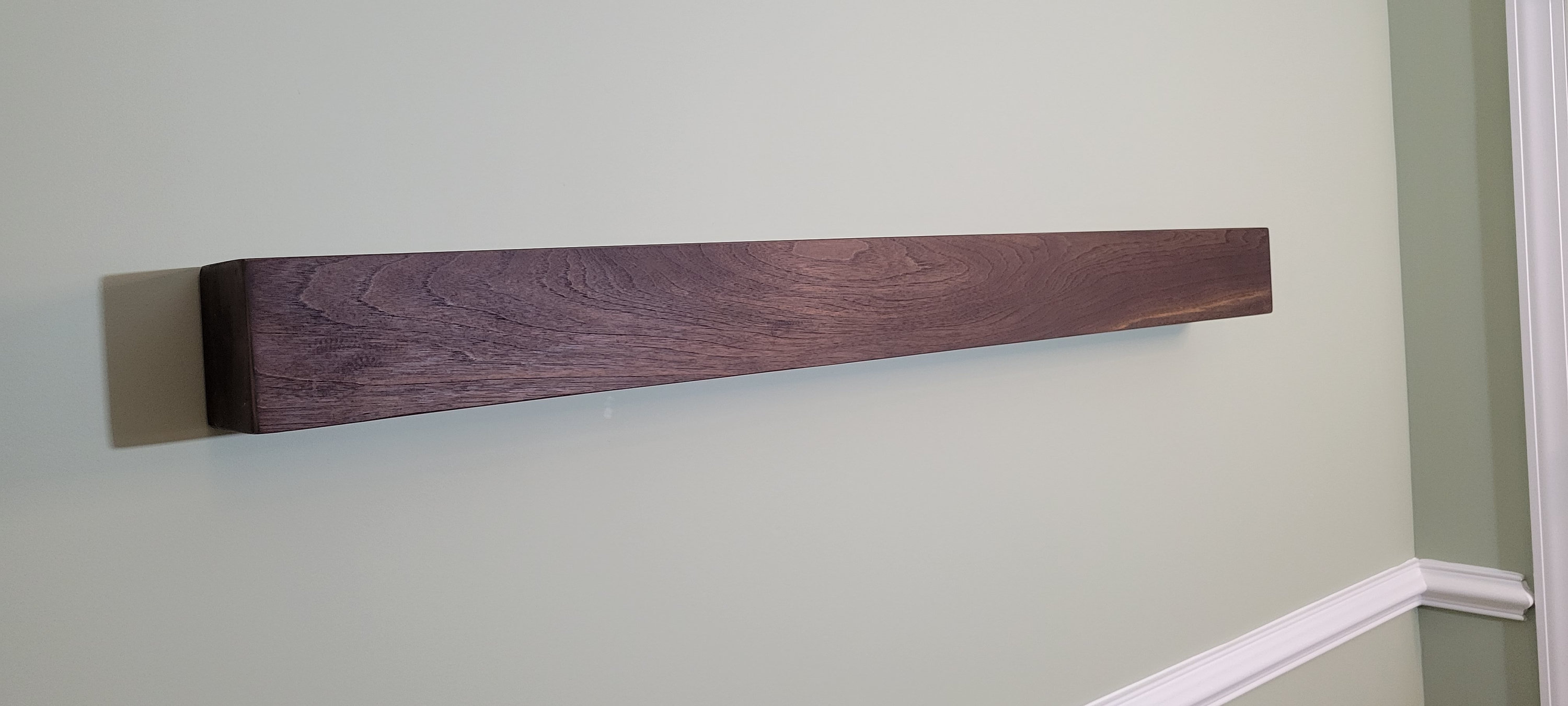 Walnut Mantel, Fireplace Box Mantel, Modern Floating Mantel, Beam ...