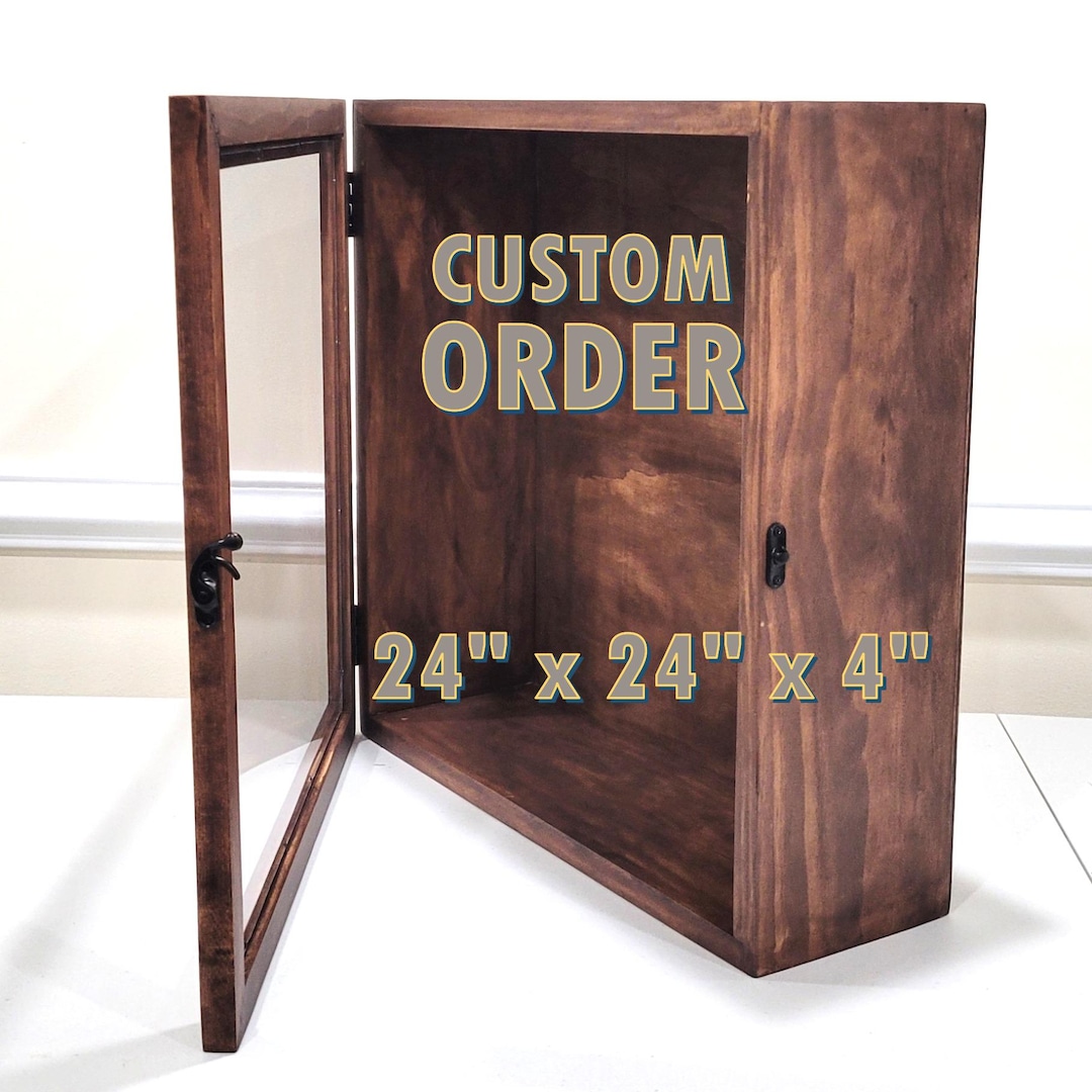 24"x24"x4" Internal Custom Shadow Box Frame Made to Order, Large Square ...