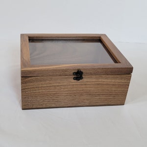 Walnut Shadow Display Box Case 10x12, Keepsake Box, Large and Deep ...