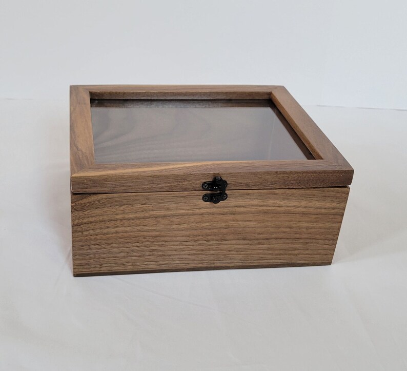 Walnut Shadow Display Box Case 10x12, Keepsake Box, Large and Deep ...