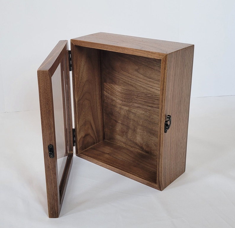 Walnut Shadow Display Box Case 10x12, Keepsake Box, Large and Deep ...