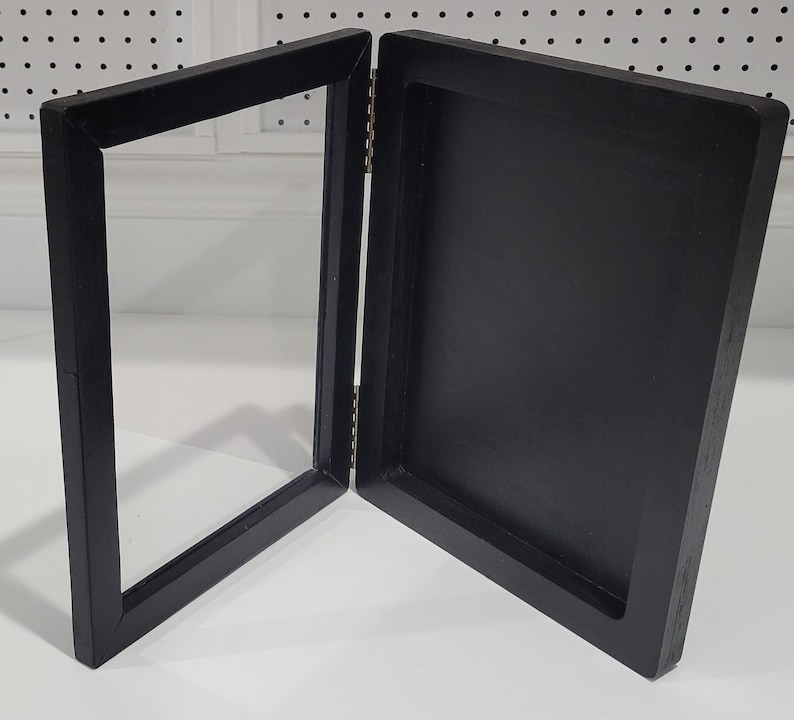 Large Shadow Box Display Box With Frame, Black Display Box Keepsake ...