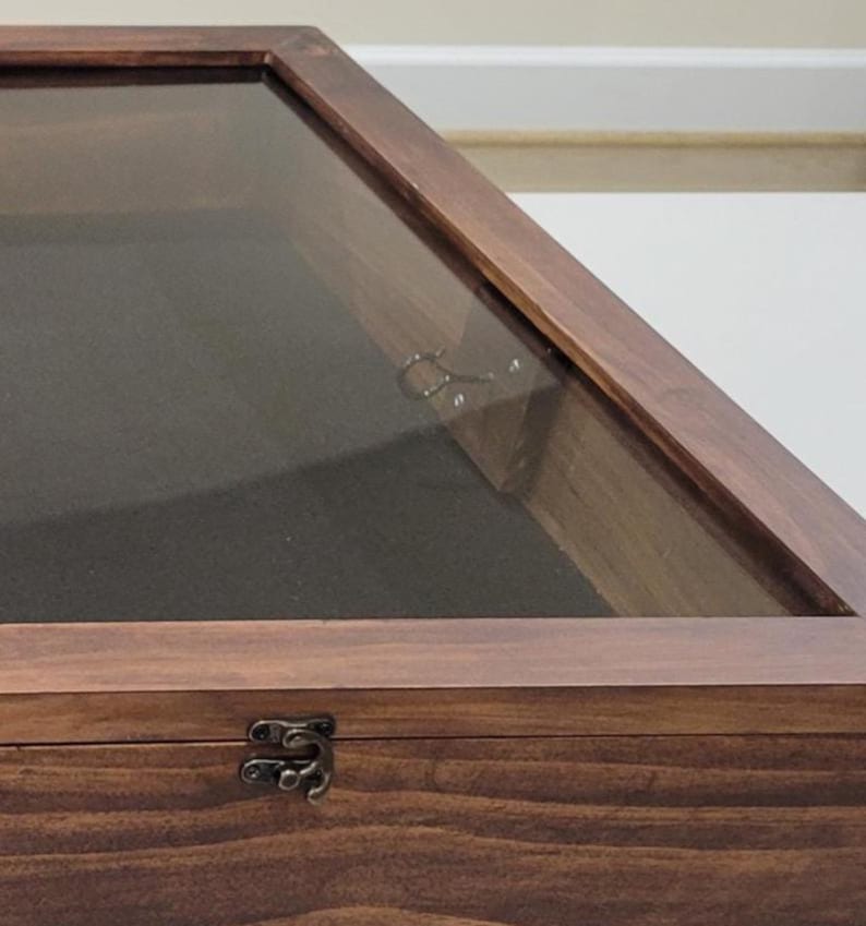 Military Uniform Shadow Box Display Case, Custom Keepsake Box, Wooden ...