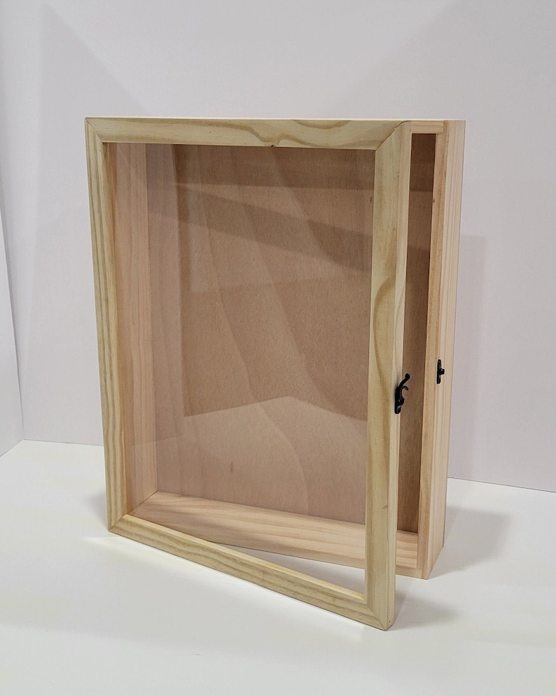 16"x20" Large Deep Shadow Box Display Case Frame, Unfinished, Painted ...