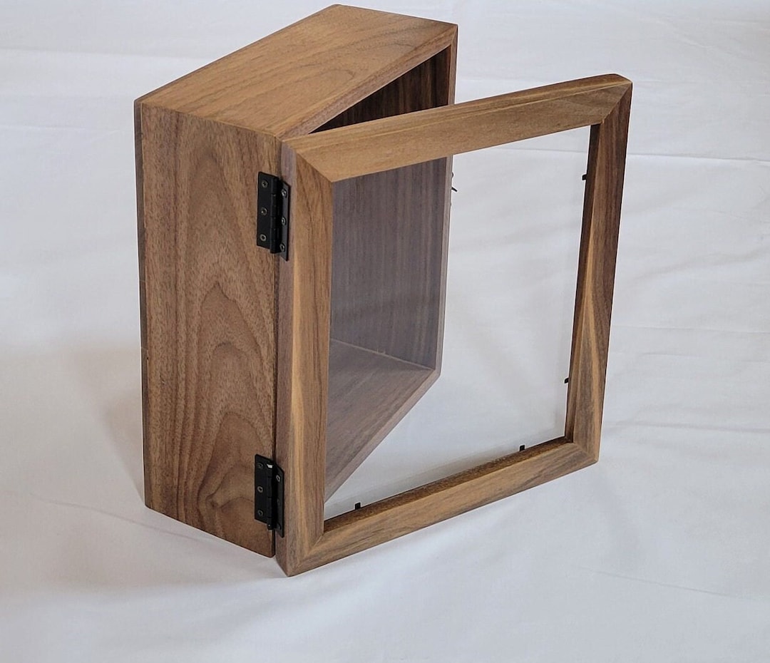 Walnut Shadow Display Box Case 10x12, Keepsake Box, Large and Deep ...
