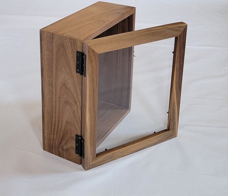 Walnut Shadow Display Box Case 10x12, Keepsake Box, Large and Deep ...