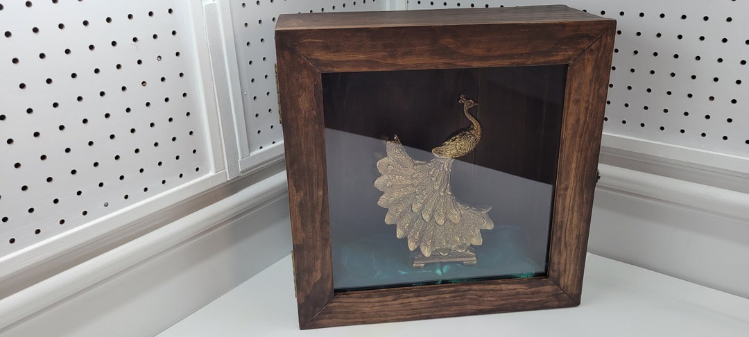 Custom Shadow Box Frame Large Square Display Case With Glass Lid