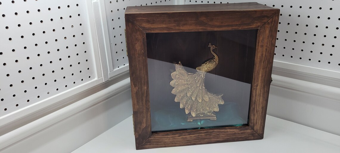 Deep Shadow Box With Frame, Large Square Display Case With Glass Lid ...