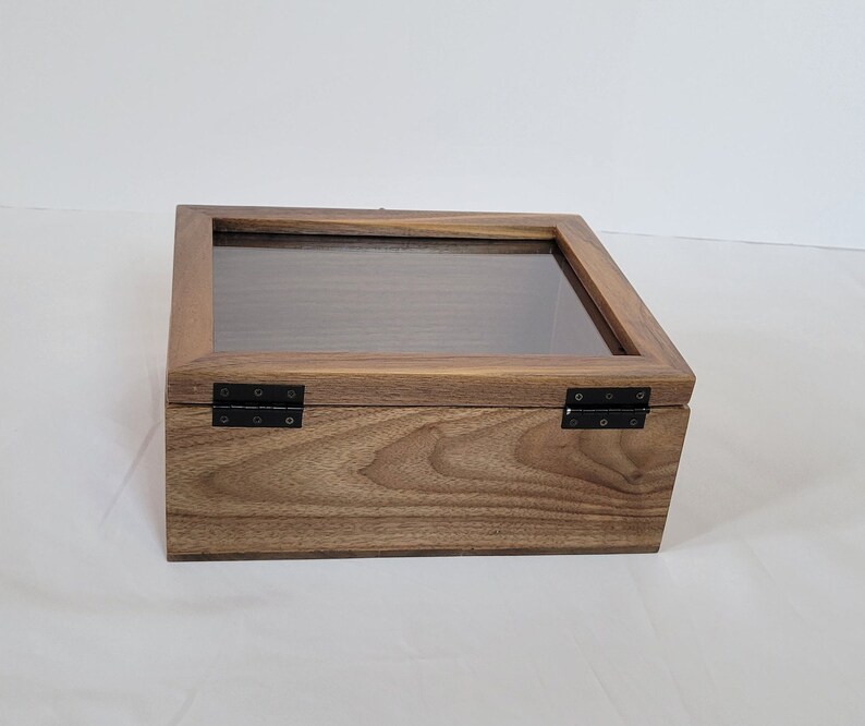 Walnut Shadow Display Box Case 10x12, Keepsake Box, Large and Deep ...