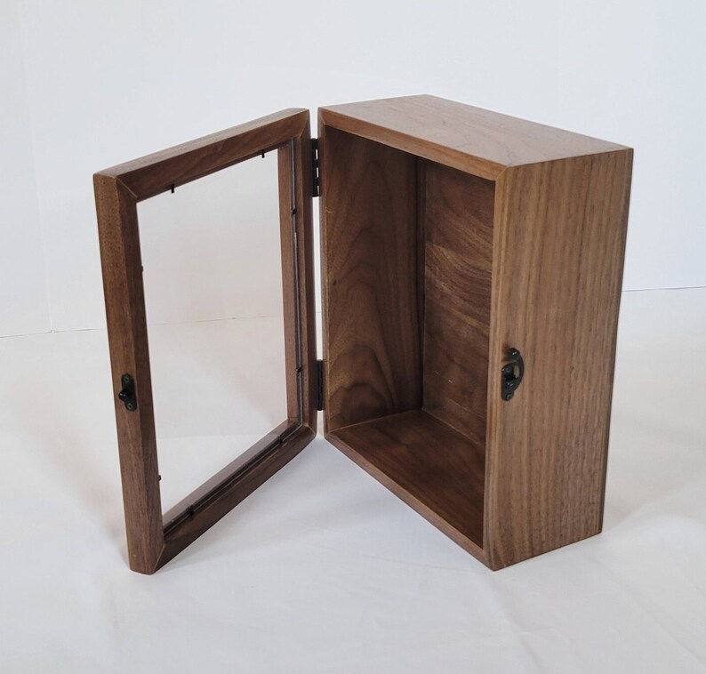 Walnut Shadow Display Box Case 10x12, Keepsake Box, Large and Deep ...