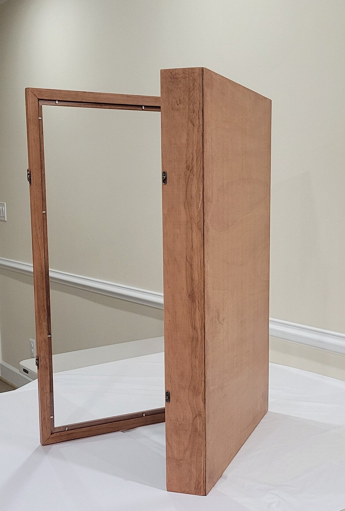 Military Uniform Shadow Box, Display Case, Solid Wood Display Cabinet ...