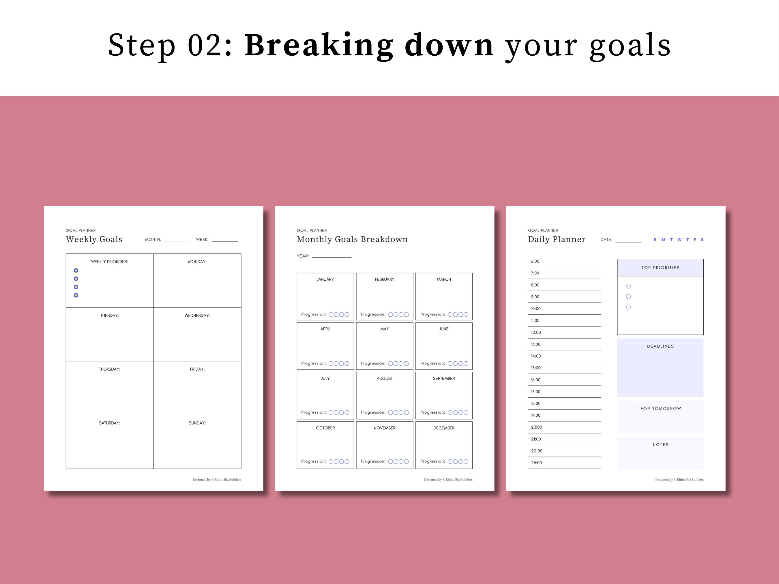 Goal Planner 2023 Digital Planner Vision Board SMART Goals - Etsy