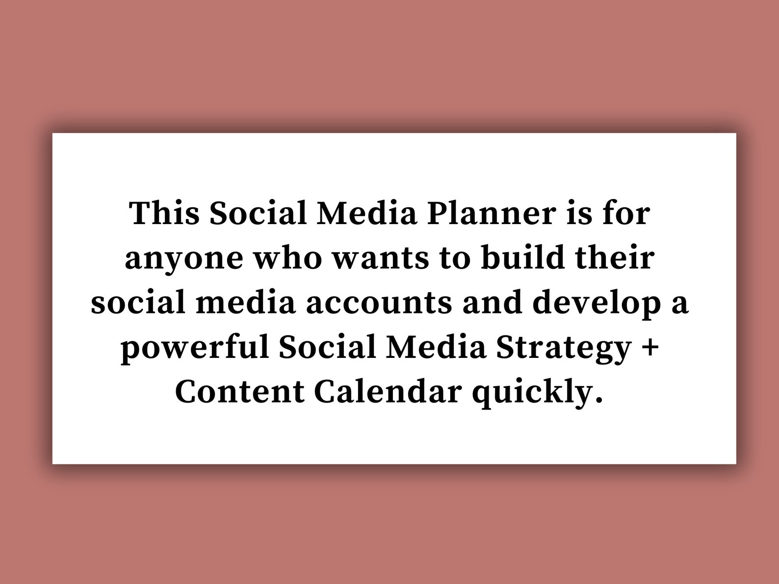 Social Media Planner, Content Planner, Social Media Calendar Template ...