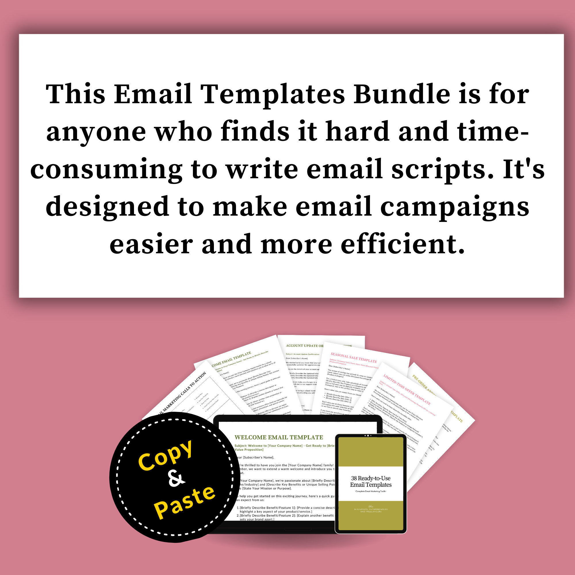 38 Ready-to-send Email Templates, Email Marketing Guide Ultimate Email ...