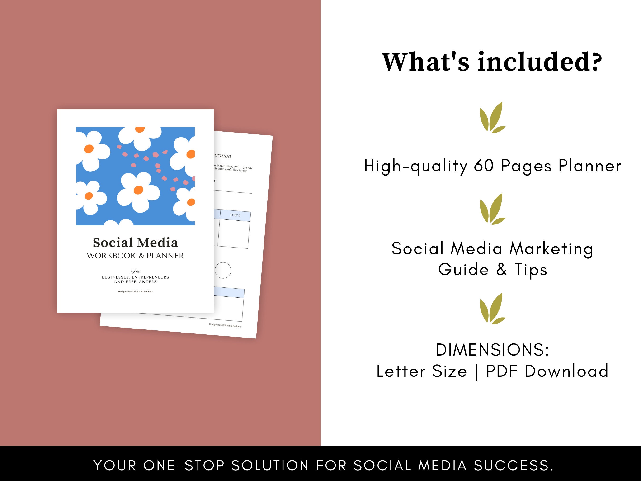 Social Media Planner, Content Planner, Social Media Calendar Template ...